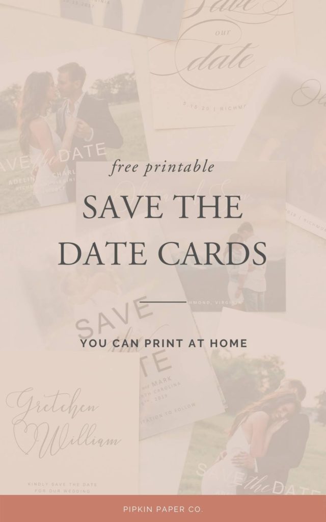 Free Save the Dates 2 | Pipkin Paper Company